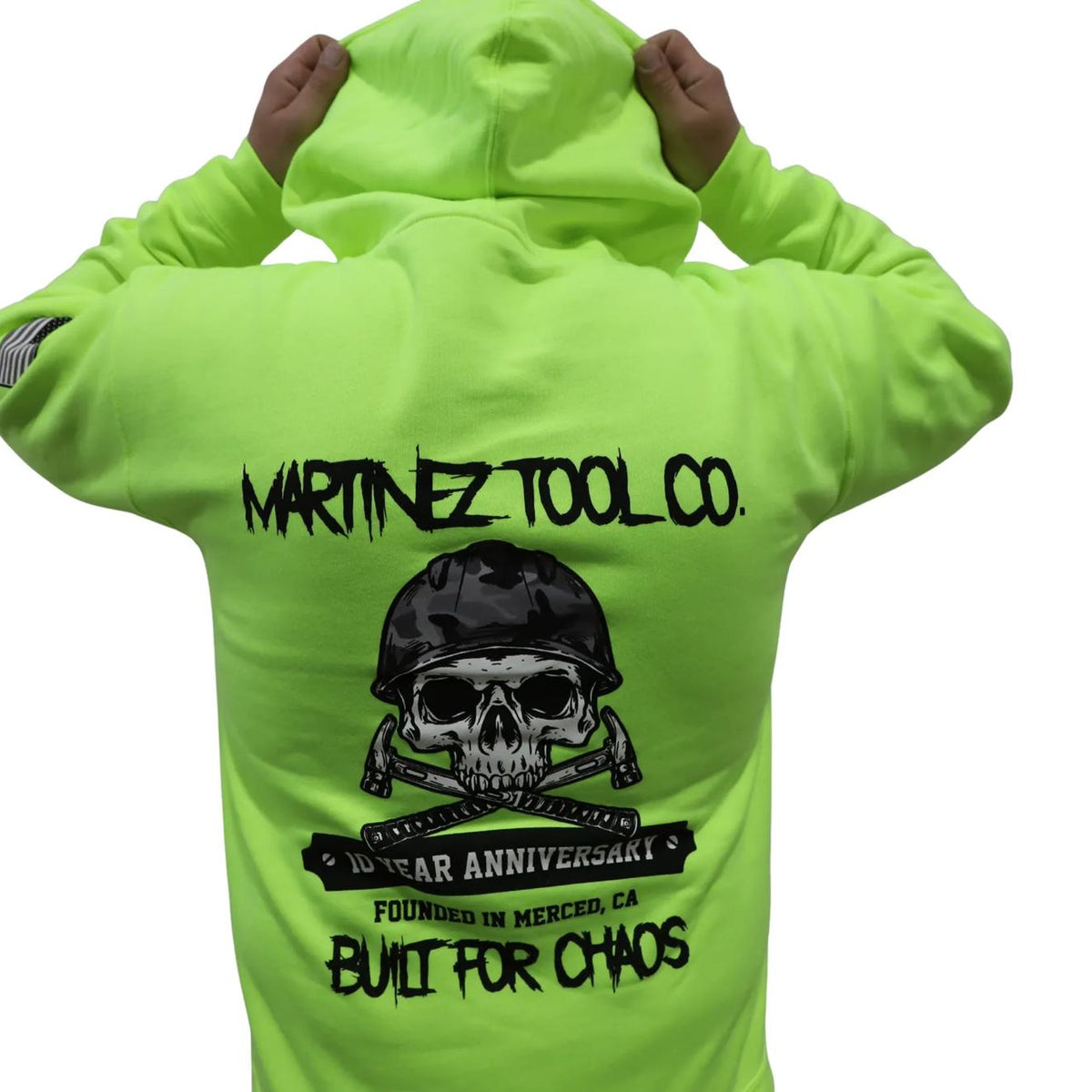 Martinez 10 Year Anniversary Hoodie - Safety Yellow - XL – Martinez ...
